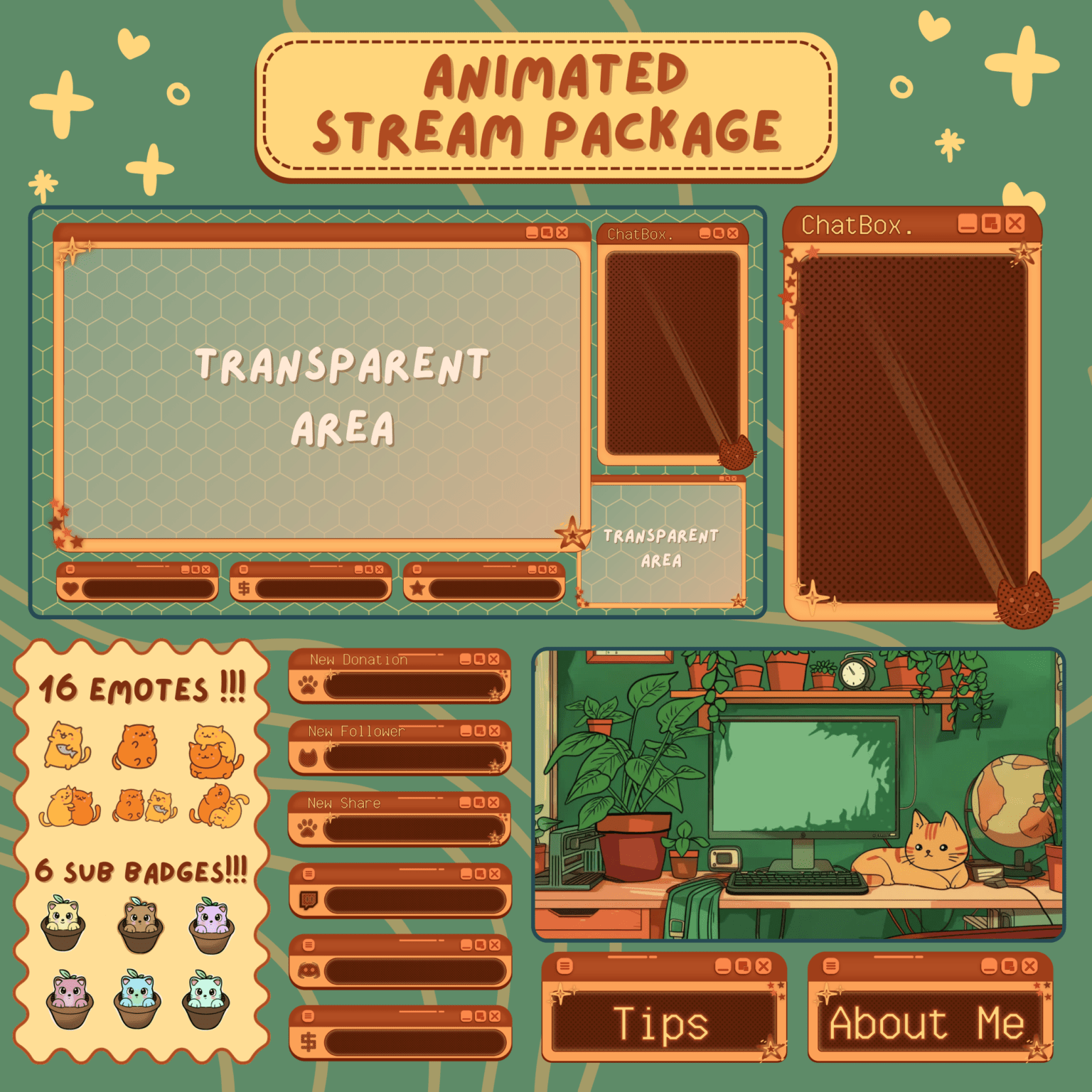 Retro Animated Stream Overlay - Free Twitch Overlays – greatvtubers